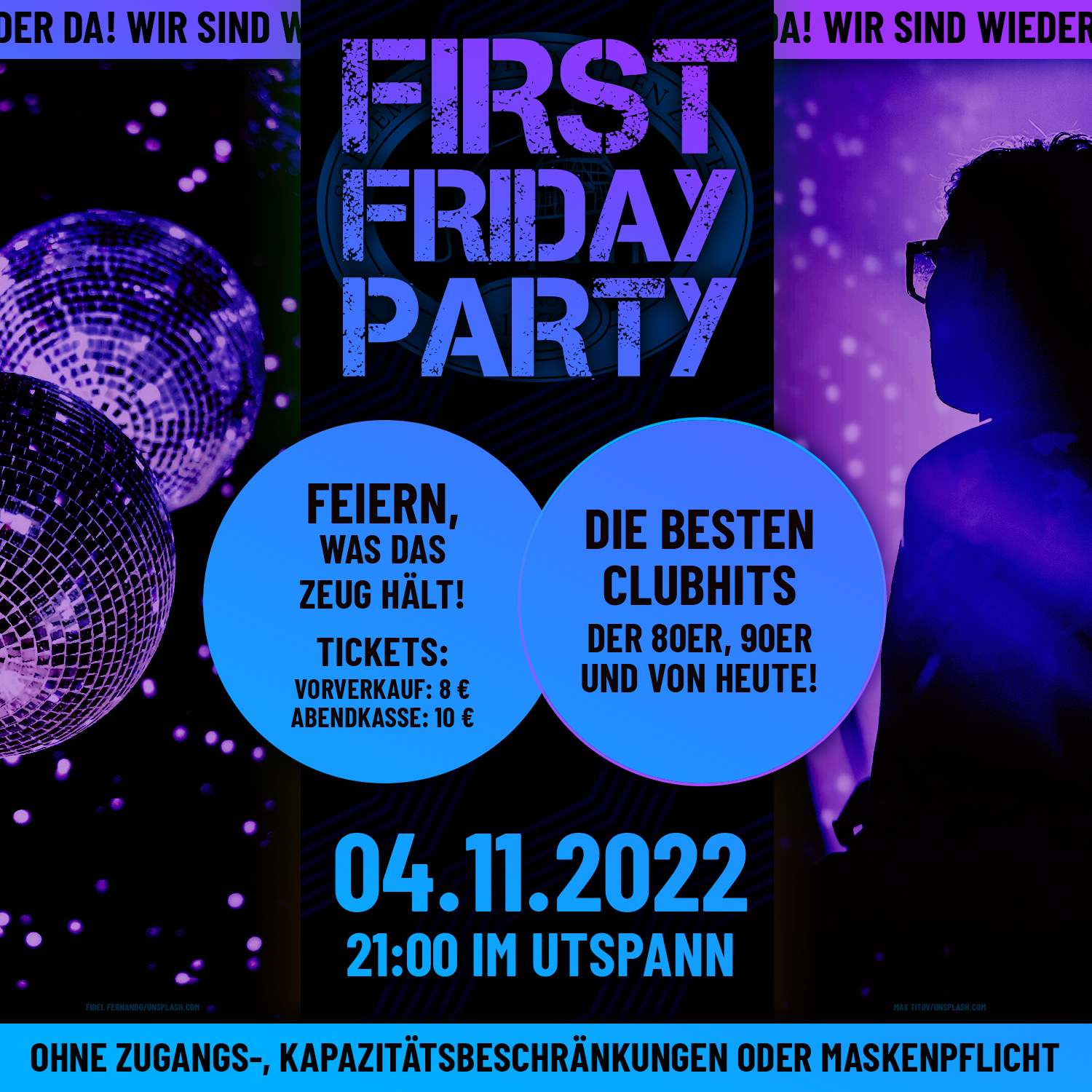 FIRST FRIDAY PARTY Oktober 2022 Utspann